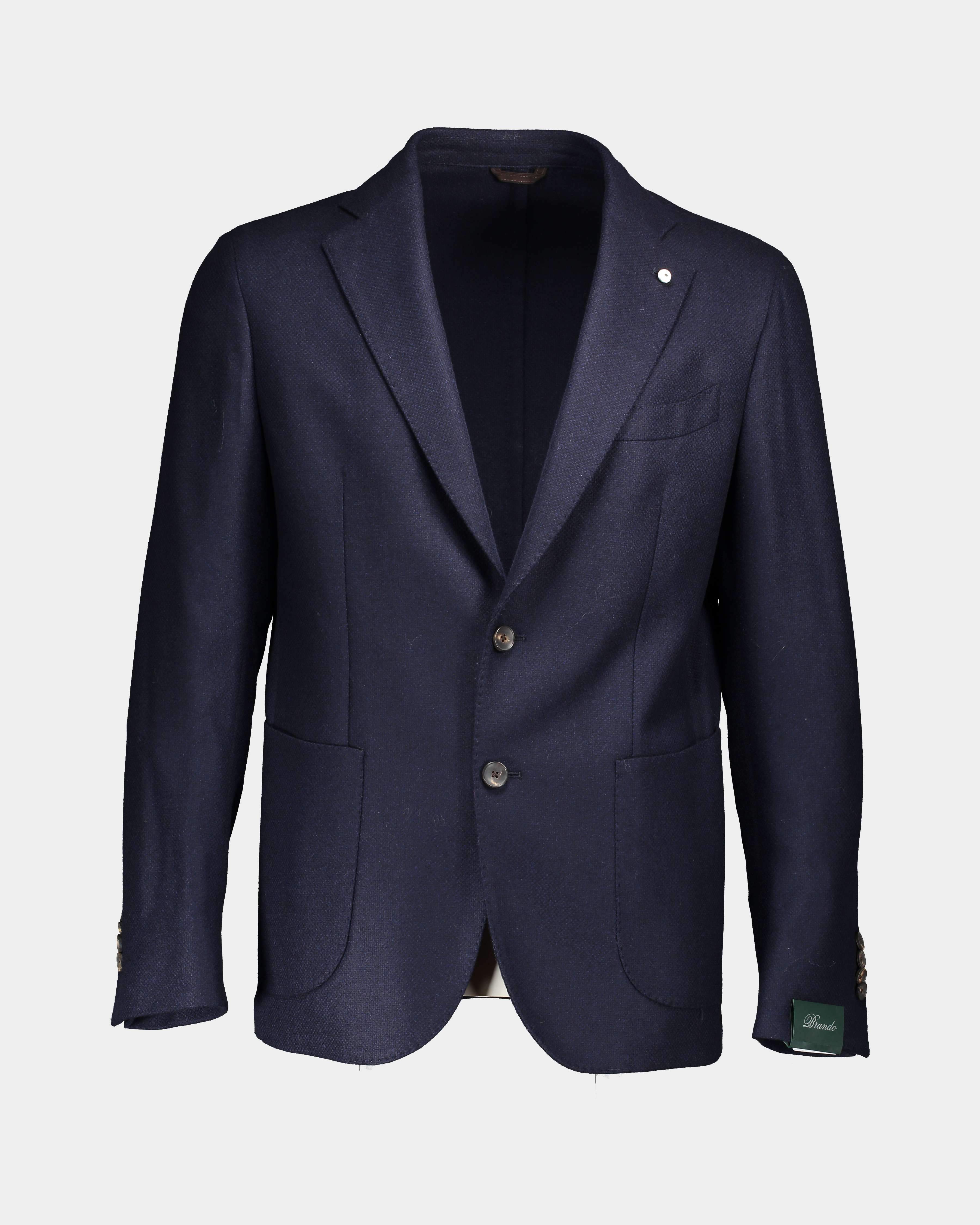 Brando | Giacca lana cashmere blu sfoderata – lemlò