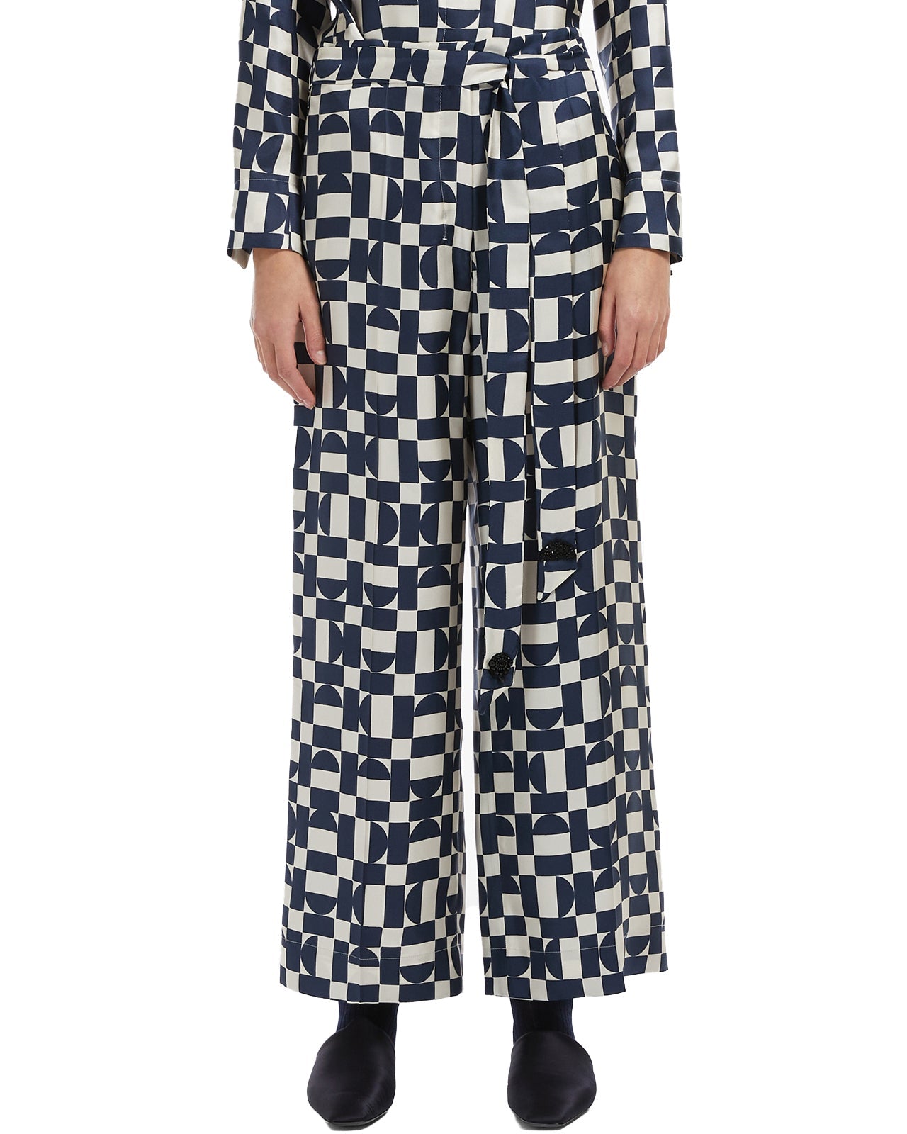 'S Max Mara | Pantalone TIMEB seta midnight blue – lemlò