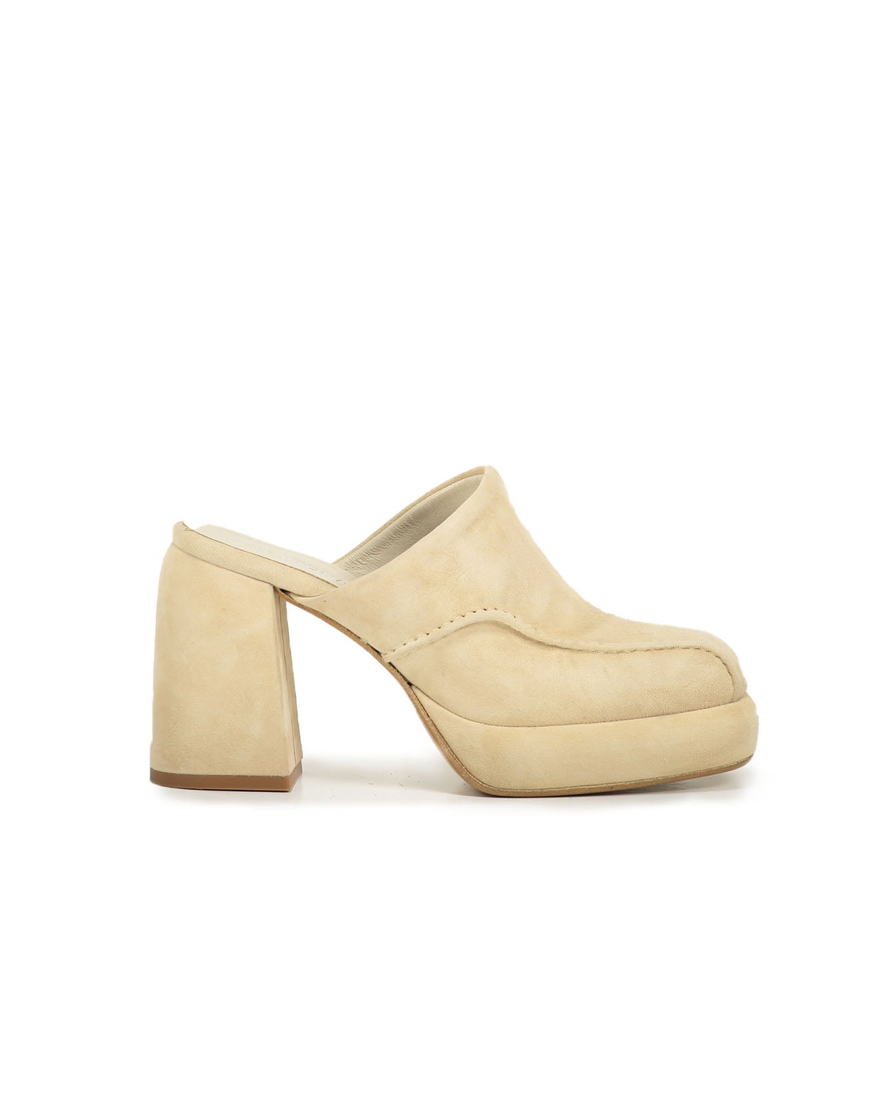 Via Tortona 18 | Gerico sabot in beige suede – lemlò