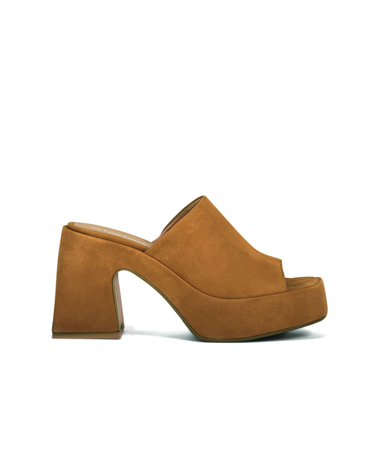 Via Tortona 18 | Leather suede platform sabot – lemlò