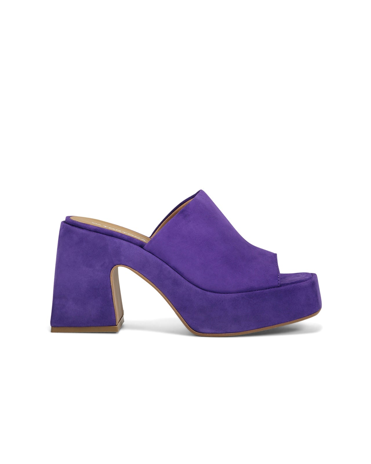 Via Tortona 18 | Sabot platform suede viola – lemlò