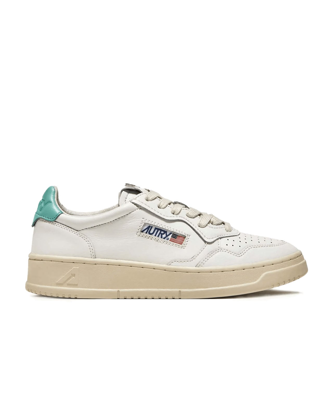 Autry | Sneaker Medalist Low white turquoise – lemlò