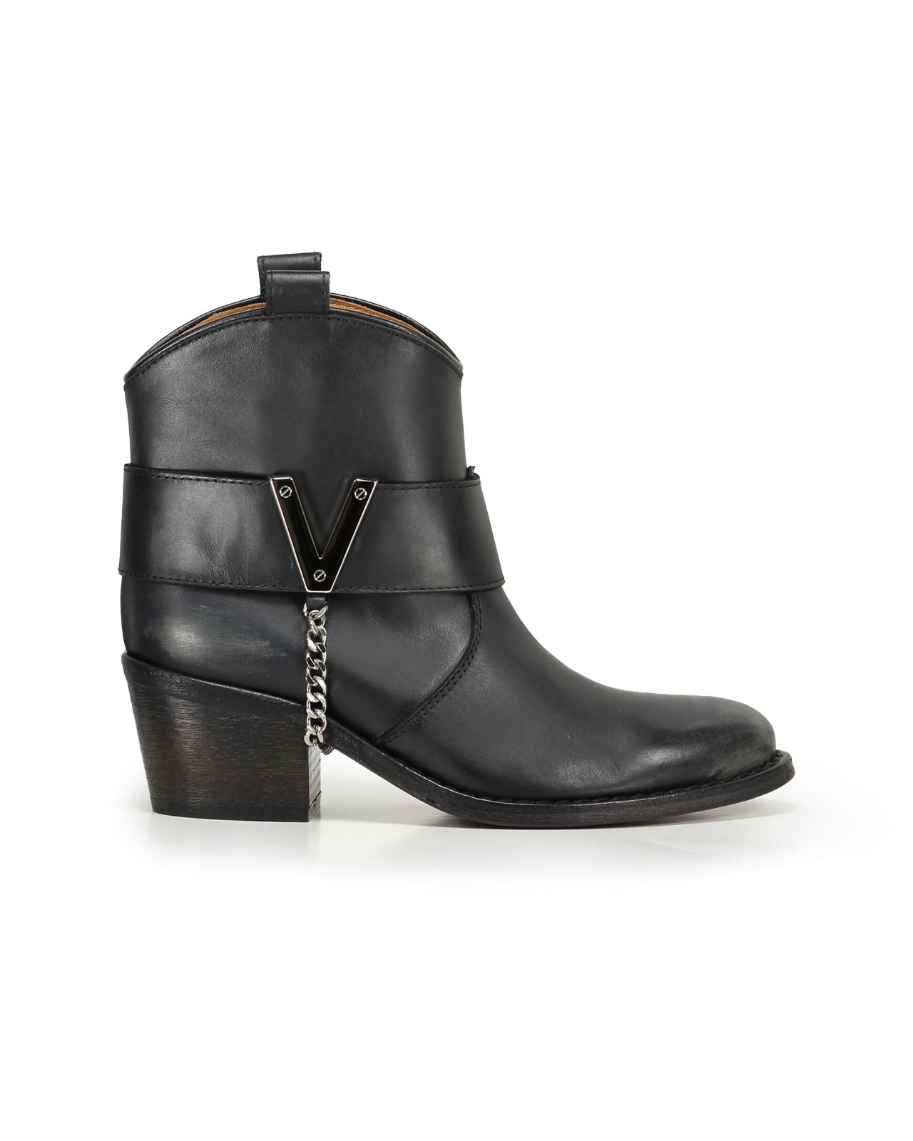 Via Rome 15 | Malibù Texan boot in black leather – lemlò