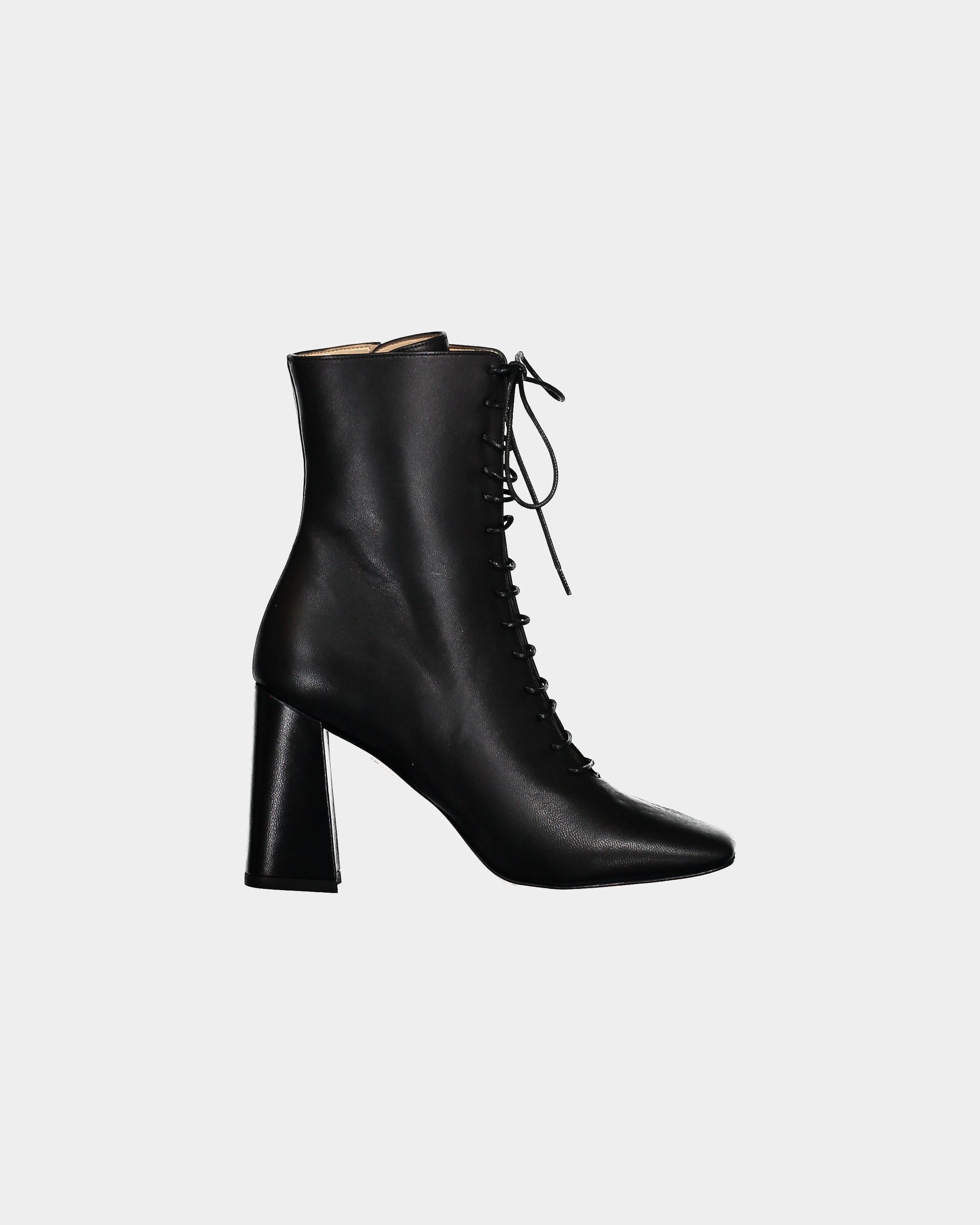 Steve Done | Stivaletto con lacci pelle nera – lemlò