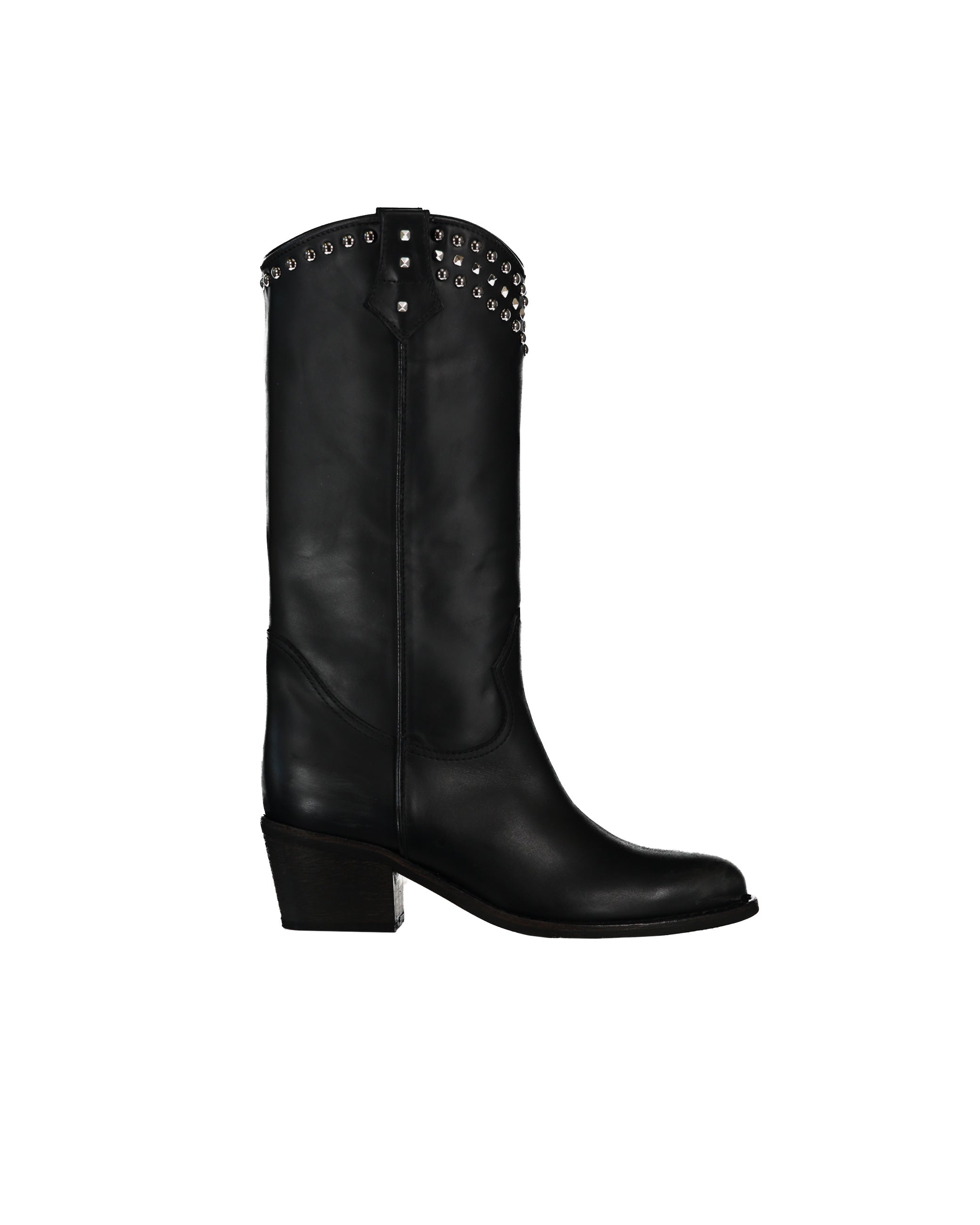 Via Roma 15 | Malibu Texan black leather studs – lemlò